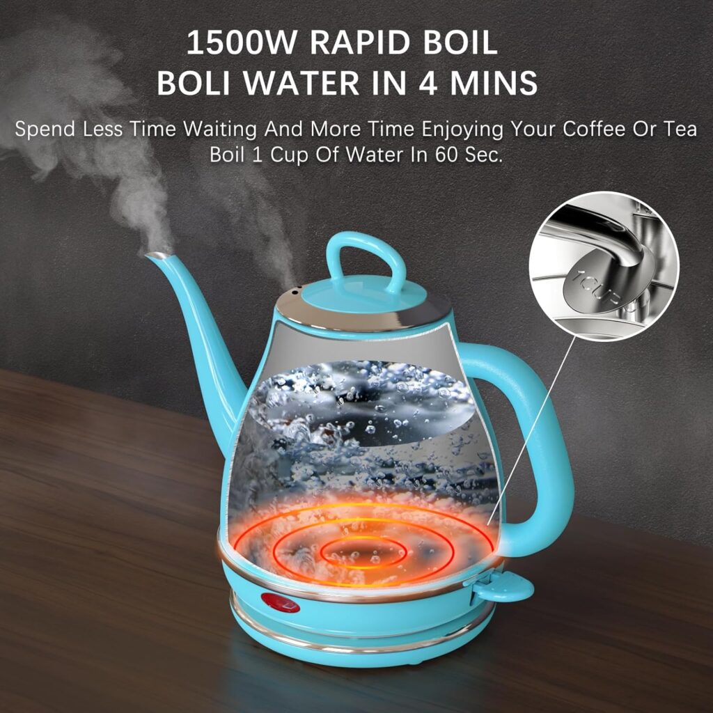 Anfilank Electric Gooseneck Kettle: Boil Water in 60 Seconds ...